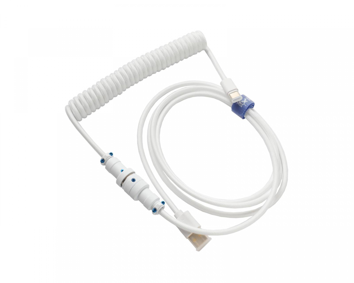 CableMod Premicord Pure White - Coiled Cable - MaxGaming.se