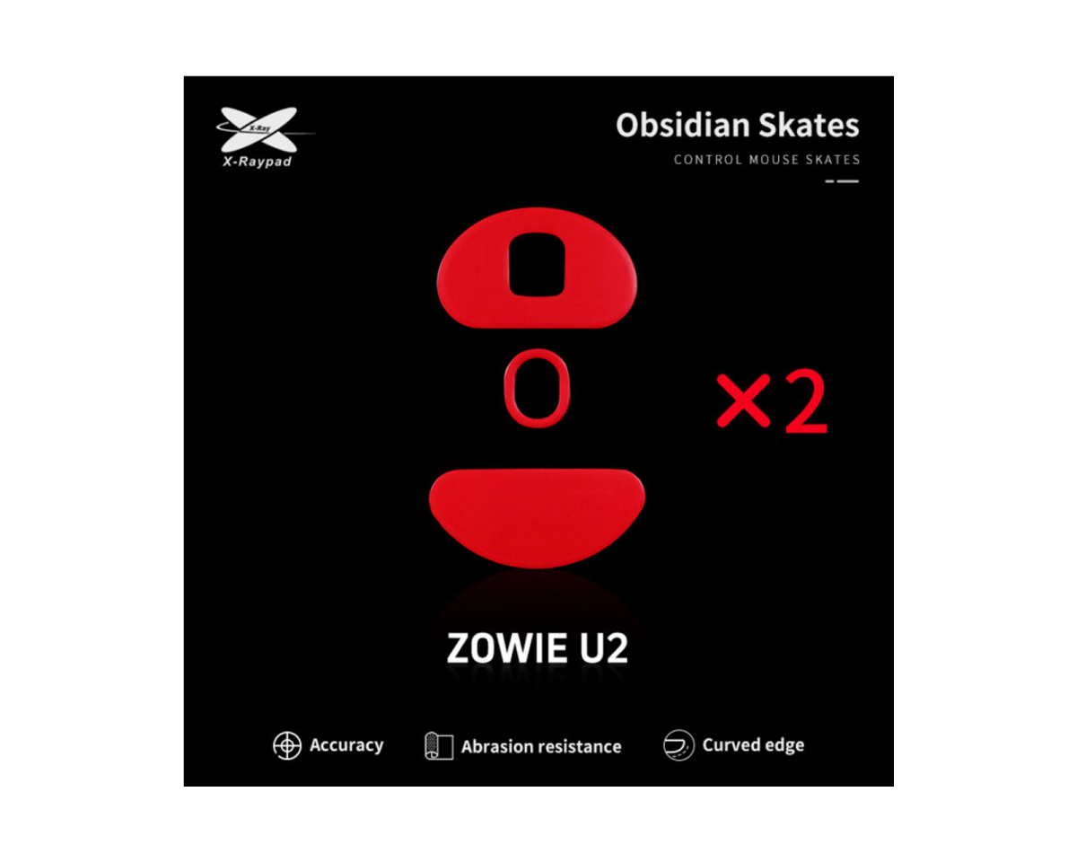 X-raypad Obsidian Mouse till Skates for Zowie U2 - MaxGaming.se