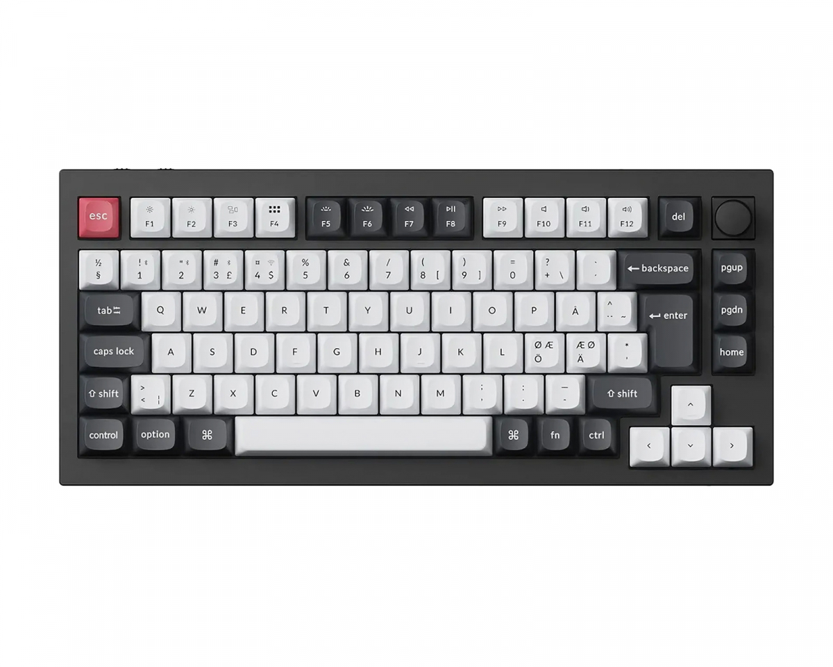 Keychron Q1 HE ISO RGB Hotswap Tangentbord [Nebula] - Svart - MaxGaming.se