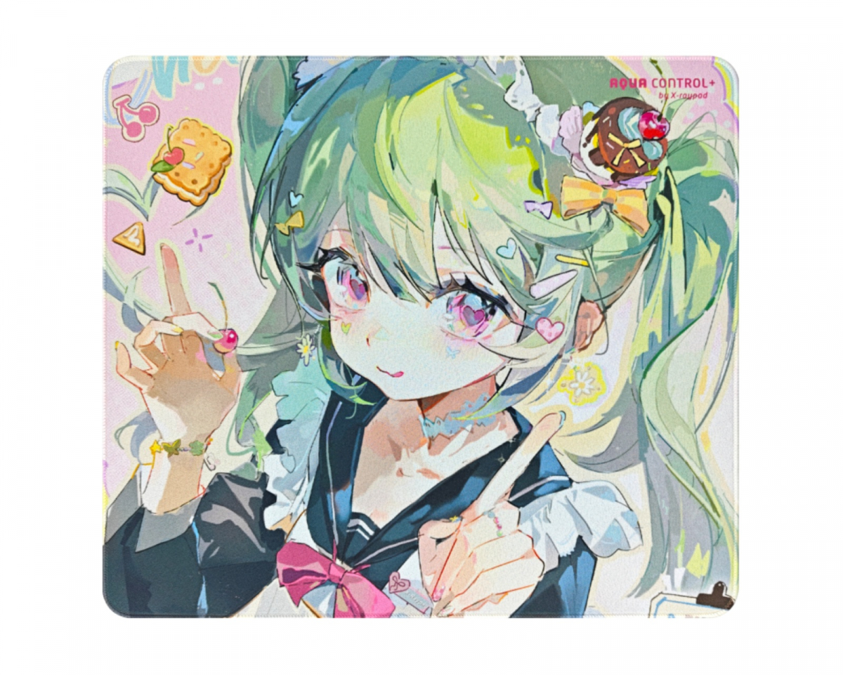 X-raypad Aqua Control Plus Gaming Musmatta - Mint Pink - XL - MaxGaming.se